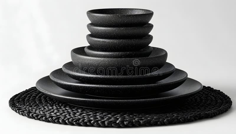 Midnight Dishes stock illustration. Illustration of simple - 391882139