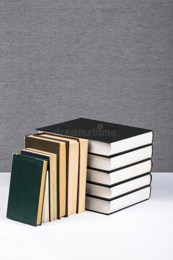 Still Life with a Stack of New and Old Books Stock Photo - Image of ...