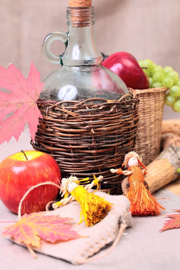 Still-life with Straw Dolls Stock Photo - Image of harvest, season ...
