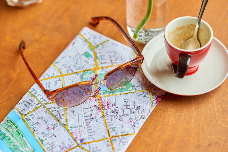 Map on table stock image. Image of outdoor, sunshine - 143702523