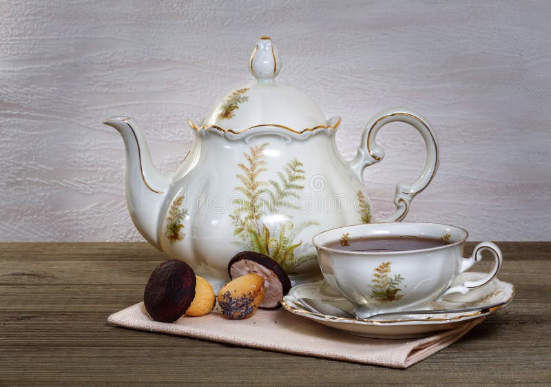 Still Life with Tea and Cookies Stock Photo - Image of pastry, still ...