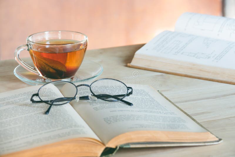 Still Life Tea Time with Book. Stock Photo - Image of obsolete ...