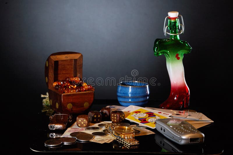 Still Life on the Theme of Gambling Stock Photo - Image of items ...