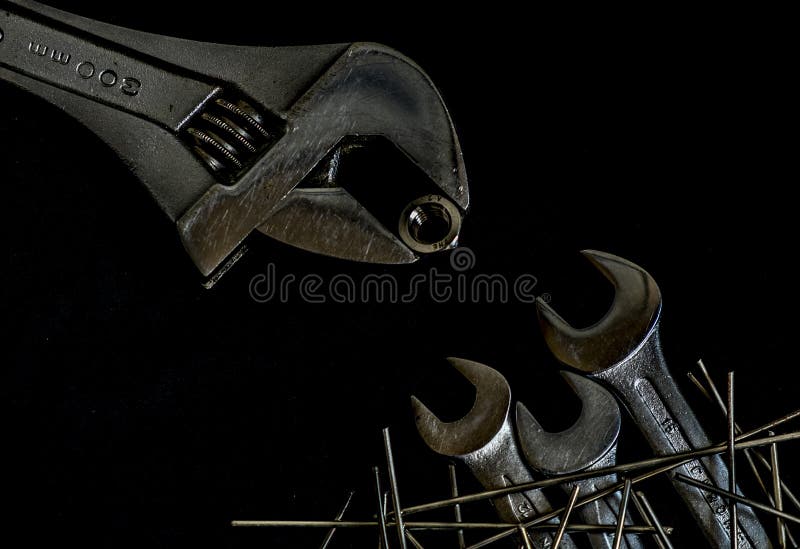 Still life tools stock image. Image of steel, product - 268970073