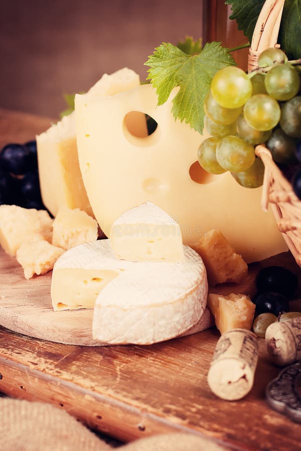 Still Life with a Variety of Cheeses Stock Image - Image of appetizer ...