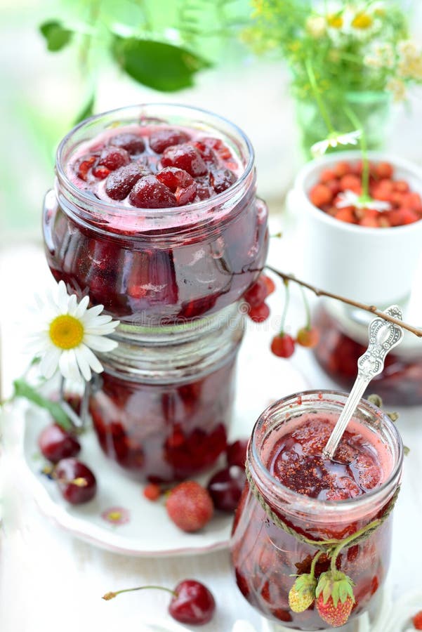 Homemade jam stock image. Image of sweet, glass, snack - 115759383