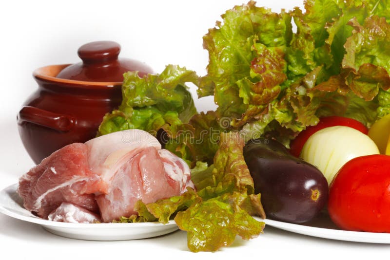 Still Life of Vegetables and Meat Stock Image - Image of life ...