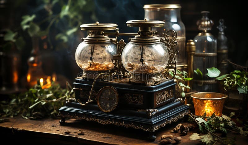 Still Life of Vintage Metal Kitchen Equipment. AI Generated Stock ...