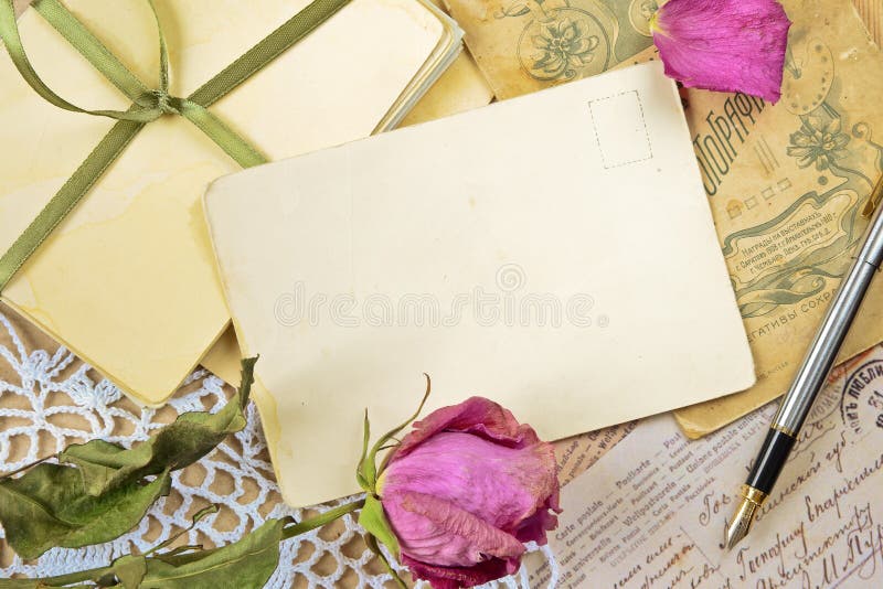 Still Life with Vintage Writing Instruments Stock Photo - Image of ...
