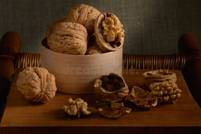 Still life with walnuts stock photo. Image of decorative - 251385916