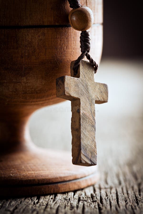 Still Life with Wooden Cross Stock Photo - Image of christian, pray ...