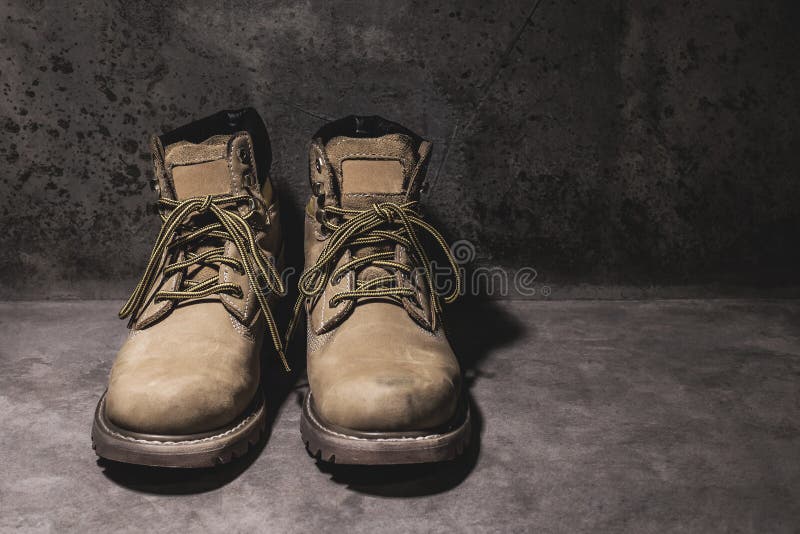 Still Life Working Hard Boots Stock Photo - Image of item, hard: 56336690