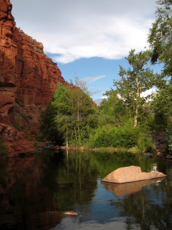 Still pool in a canyon stock photo. Image of outdoors - 2867162