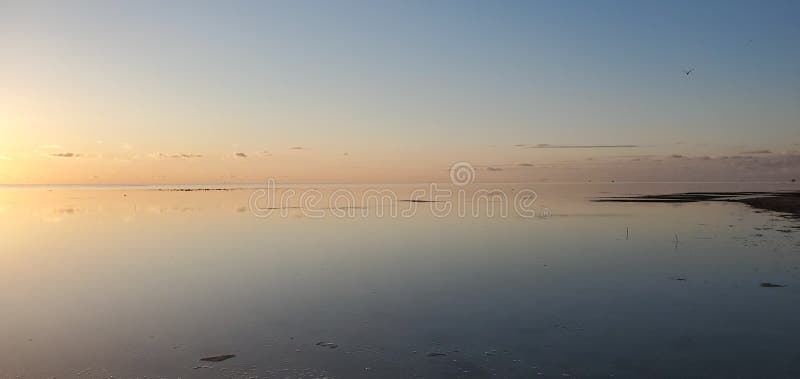 Still Reflective Water at the Beach during Sunset in Florida Stock ...