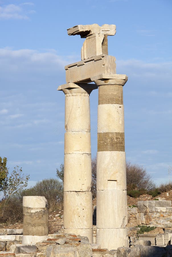 Old columns still standing stock image. Image of rows - 206882547