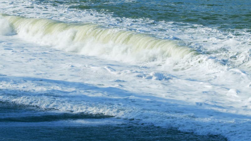 The Tide of the Sea Wave. Calm Sea Surface. Water Spreads Over Small ...