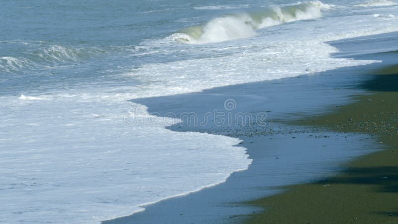The Tide of the Sea Wave. Calm Sea Surface. Water Spreads Over Small ...