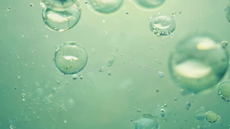 A Still Video of Spherical Bacteria Suspended in a Green-tinted ...