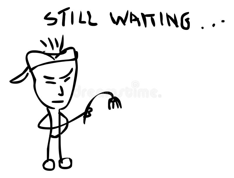 Still waiting stock illustration. Illustration of action - 24034817