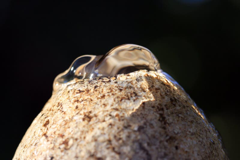 Flowing Spring Water through Stone Stock Photo - Image of refreshing ...