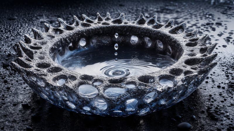 In Still Water, a Water Droplet Produces a Splash Shaped Like a Crown ...