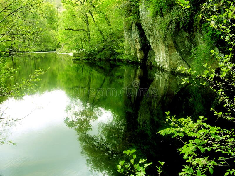 Peaceful Lake - Still Water - Mountain Scape Stock Photo - Image of ...