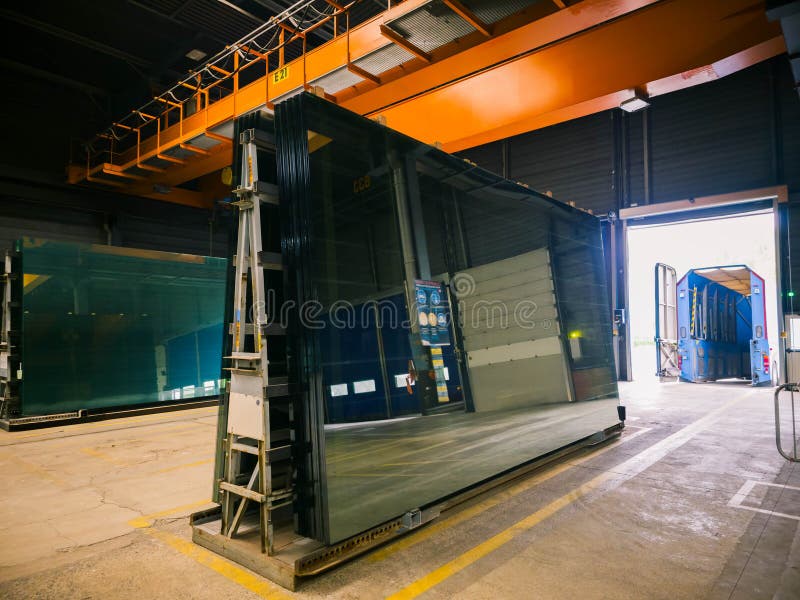 Stillage with Glass in a Warehouse Editorial Photo - Image of ...