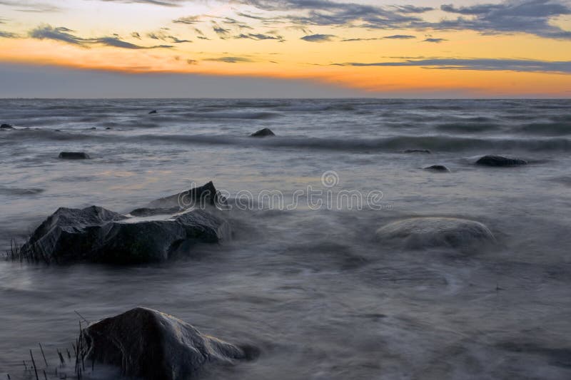 Stille. stockbild. Bild von blau, horizont, sonnenaufgang - 4207429