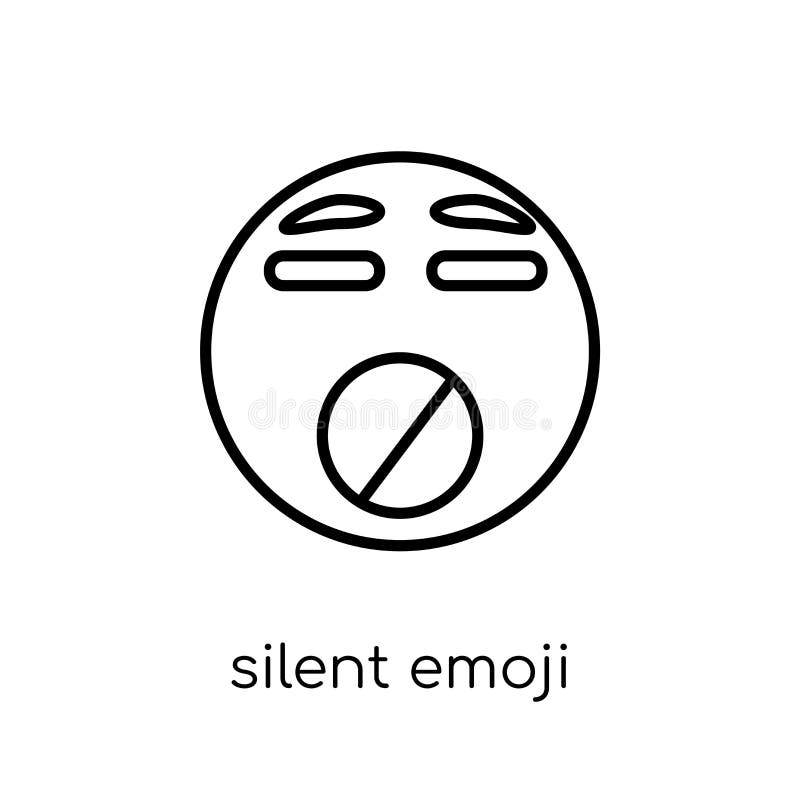 Stille Emoji Ikone Von Emoji-Sammlung Vektor Abbildung - Illustration ...