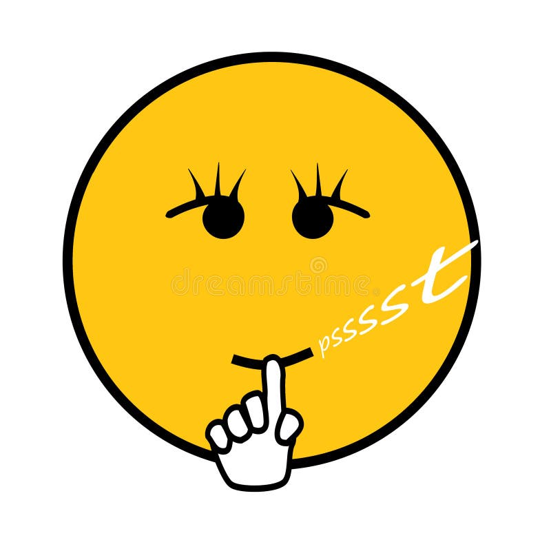 Smiley. Stilte. stock illustratie. Illustratie bestaande uit lippen ...