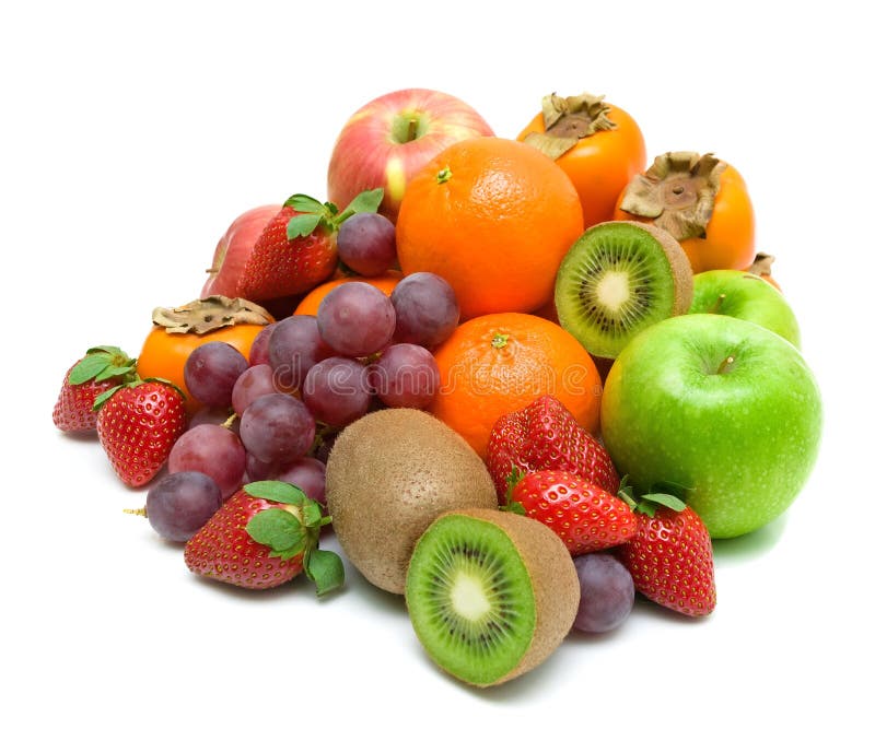 Stilleven. Vers Fruit Op Een Witte Achtergrond. Stock Foto - Image of ...