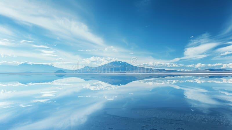 The Stillness of the Reflection on Salar De Uyuni Creates a Sense of ...