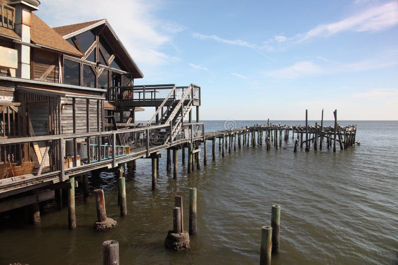 Stilt Building and Old Dock, Cedar Key, Florida Stock Image - Image of ...
