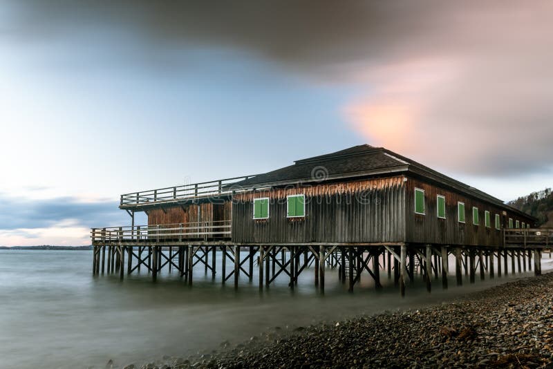 Stilt House on the Shore of Lake Constance in Bregenz Stock Image ...