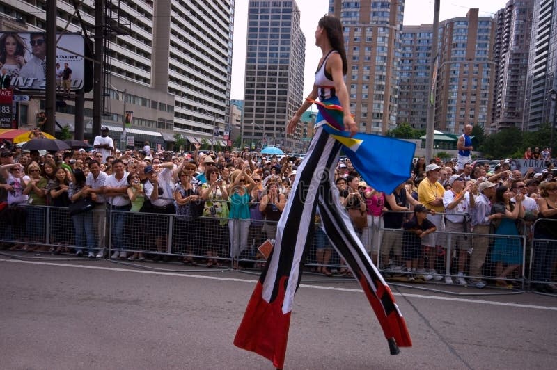 Stilt Walker editorial stock image. Image of city, high - 5684909