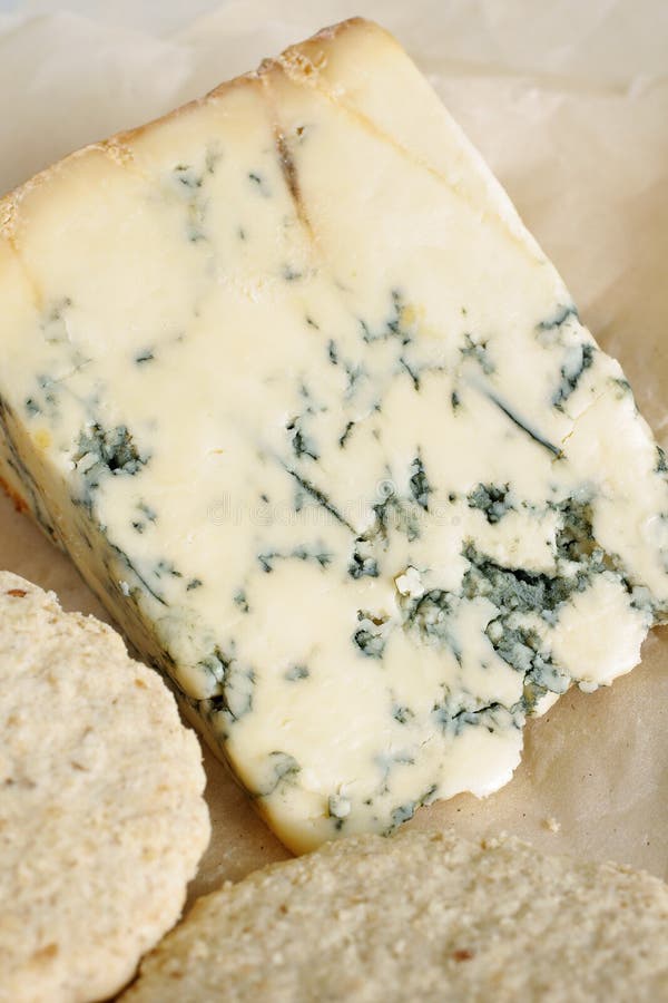 Stilton Cheese with Oat Biscuits and Port Stock Photo - Image of paper ...