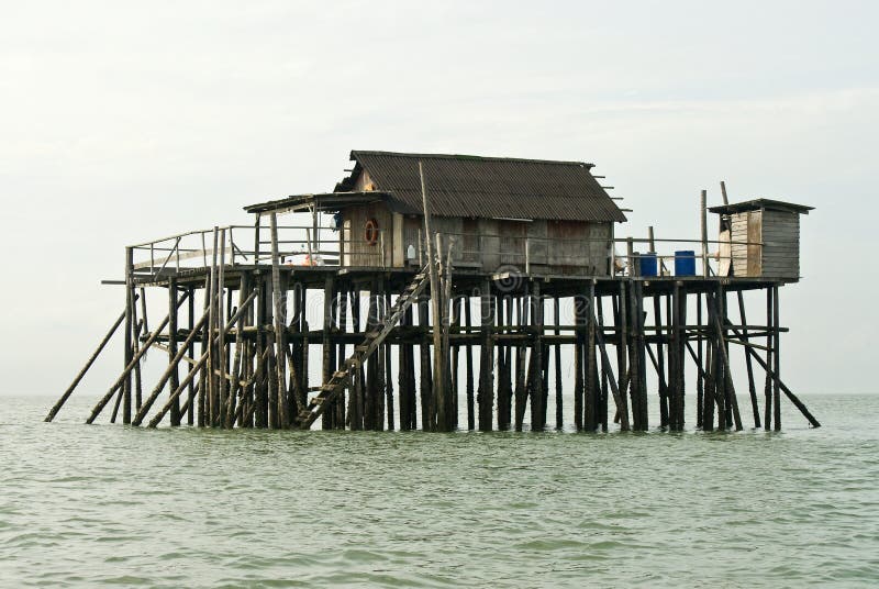 Stilts House stock image. Image of cottage, pier, destination - 14489065
