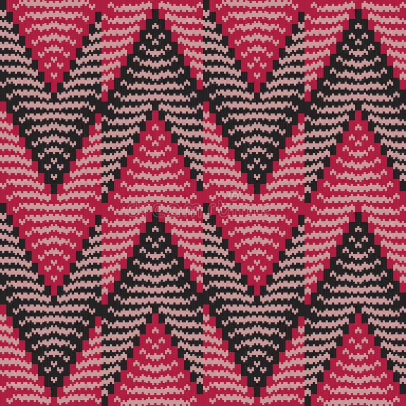 Red Zigzag Design with Interesting Structure Stock Vector ...