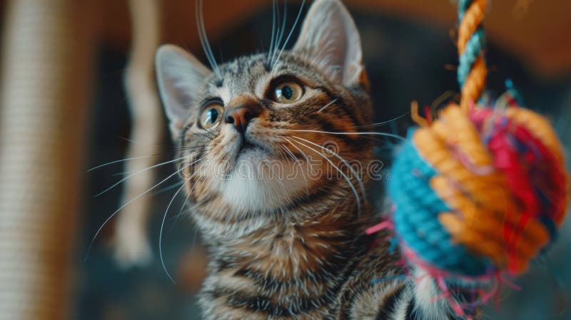 Stimulating Cat Behavior with Interactive Toys Stock Illustration ...