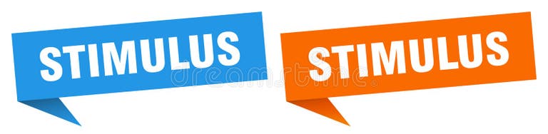 Stimulus Banner. Stimulus Speech Bubble Label Set Stock Vector ...