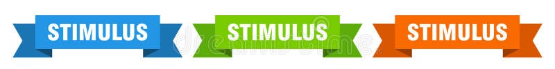 Stimulus Ribbon. Stimulus Isolated Paper Sign. Banner Stock Vector ...