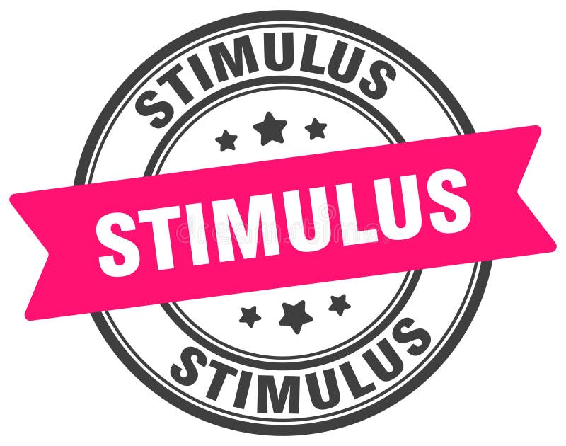 Stimulus Stamp. Stimulus Label on Transparent Background. Round Sign ...