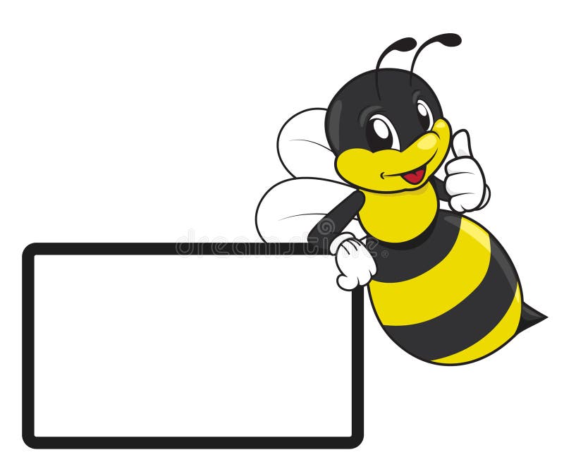 Stinger bee cartoon stock vector. Illustration of board - 64946275