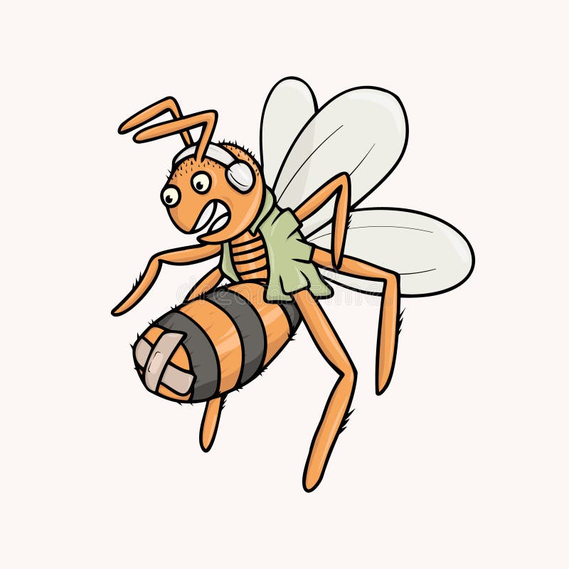 Bee attack stock illustration. Illustration of attack - 25361037