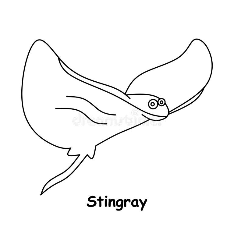 Stingray Colouring Stock Illustrations – 87 Stingray Colouring Stock ...