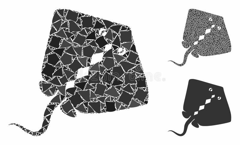 Stingray Fish Vector Mesh Network Model and Triangle Mosaic Icon Stock ...