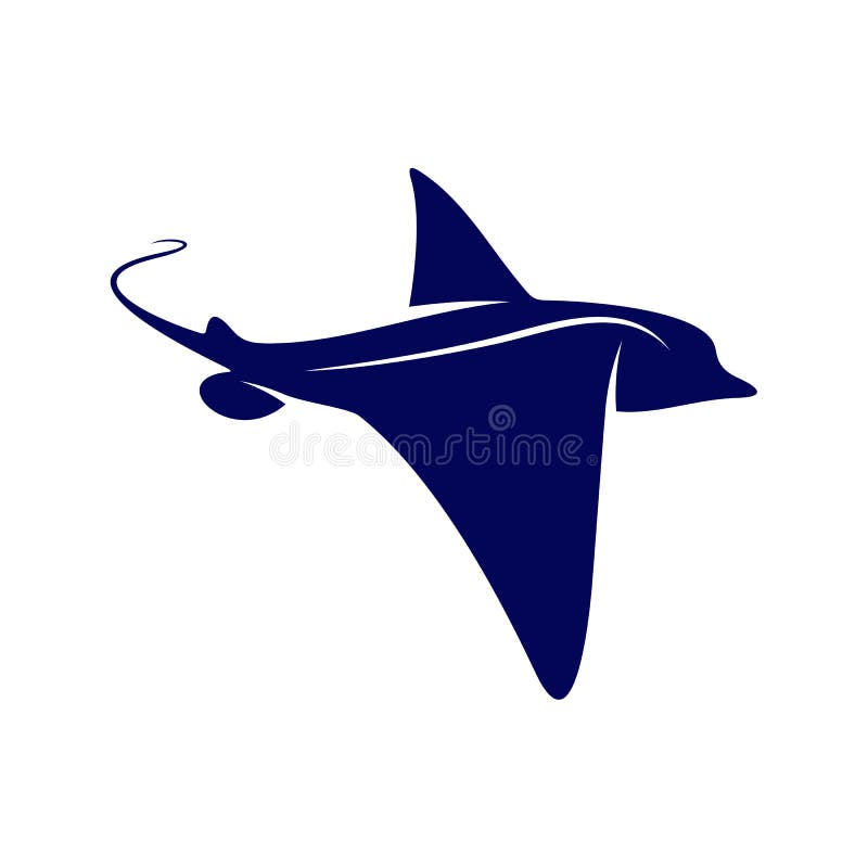 Stingray Logo Design Vector Template. Silhouette of Stingray Design ...