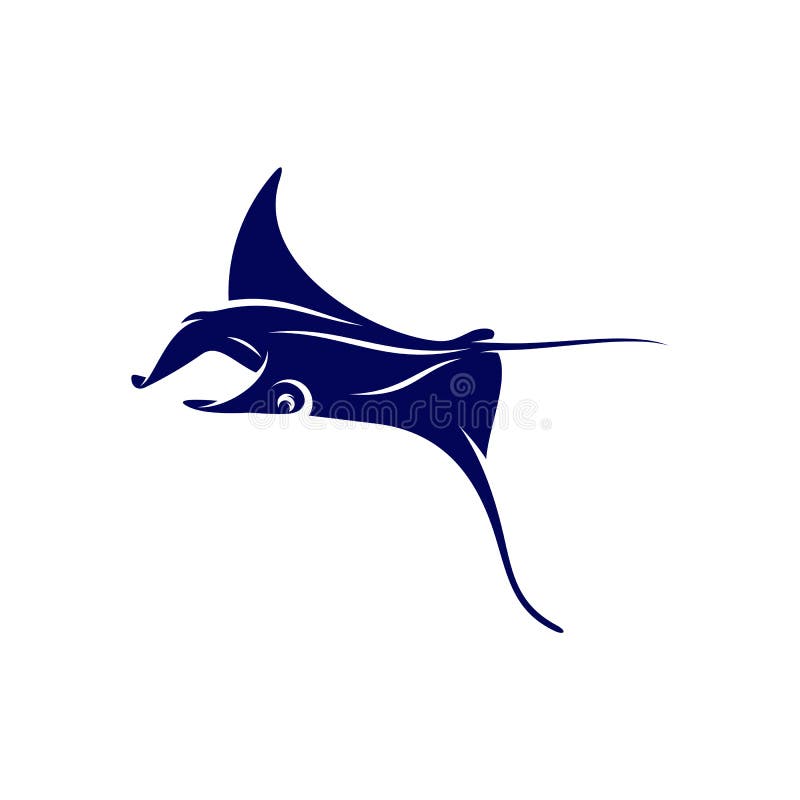 Stingray Logo Design Vector Template. Silhouette of Stingray Design ...