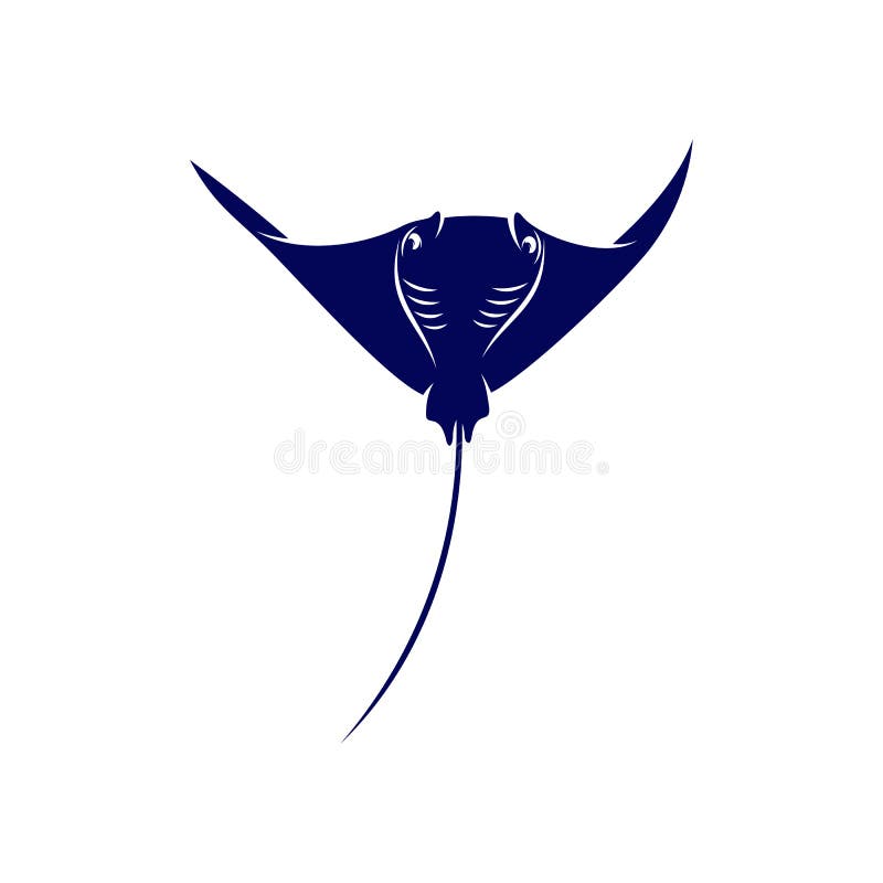 Stingray Logo Design Vector Template. Silhouette of Stingray Design ...