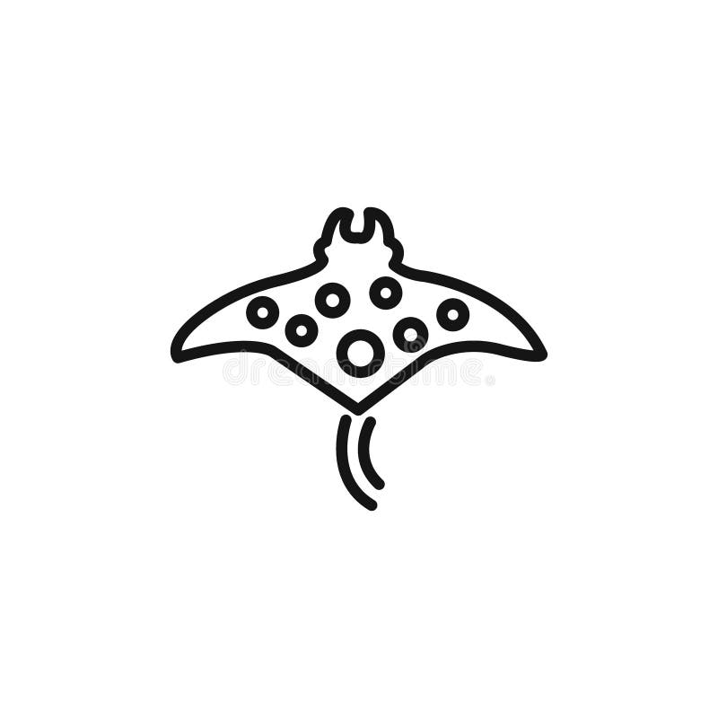 Stingray Logo Sign Vector Outline Stock Illustration - Illustration of ...